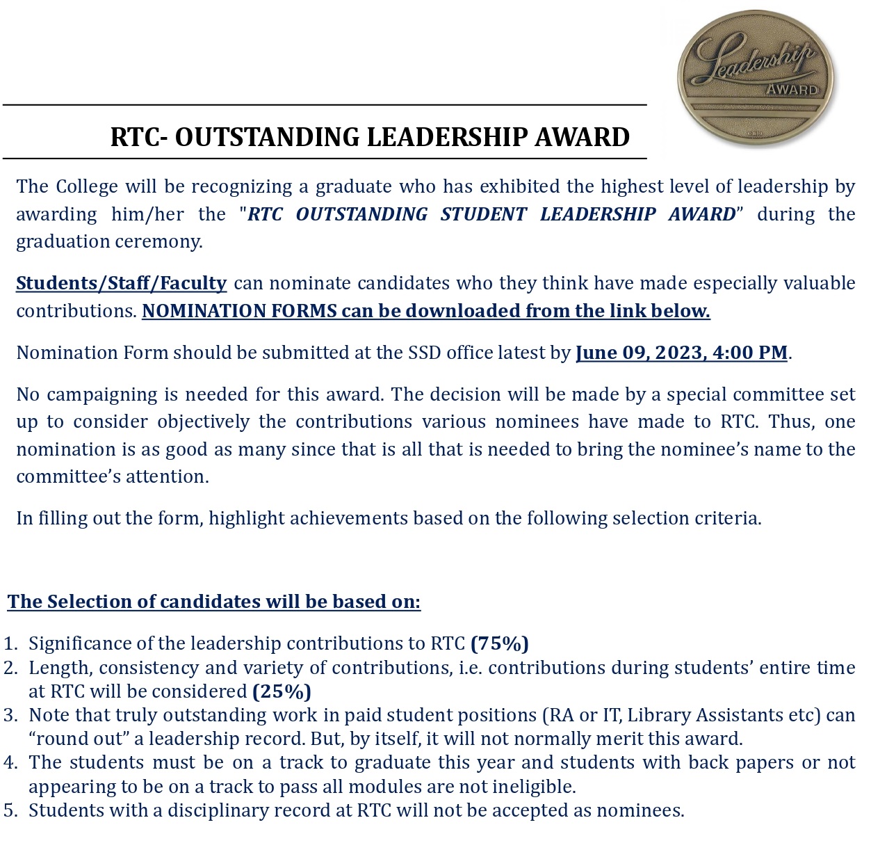 MyRTC - Student Government Constitution